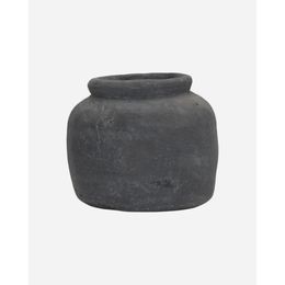 house doctor Blumentopf Rustik H18/&Oslash;19 cm, grau skandinavische Deko Online Shop
