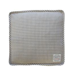 Krasilnikoff Boxkissen Bezug Taupe, medium kariert 45 x 45 cm skandinavische Deko Online Shop