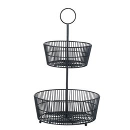Boltze Schwarze Etagere Gea 44 cm, &Oslash; 23 cm, schwarz skandinavische Deko Online Shop