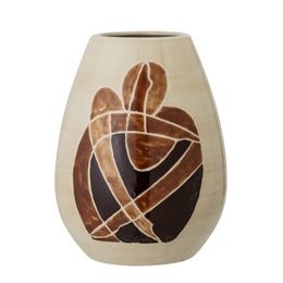 Bloomingville Vase Jonas aus Steingut &Oslash;14xH18 cm, braun skandinavische Deko Online Shop