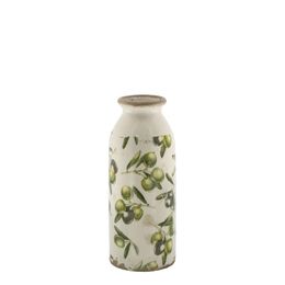 Chic Antique Deko Flasche Olive mit Olivenmuster H20/&Oslash; 8 cm gr&uuml;n skandinavische Deko Online Shop
