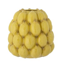 Bloomingville Limone Vase, Gelb, Steingut &Oslash; 22xH22 cm skandinavische Deko Online Shop