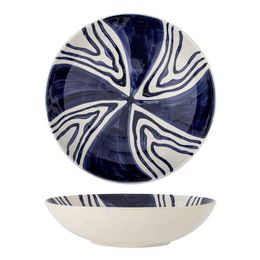 Bloomingville Shama Schale blau, Steingut &Oslash; 33,5 x H8 cm, blau skandinavische Deko Online Shop