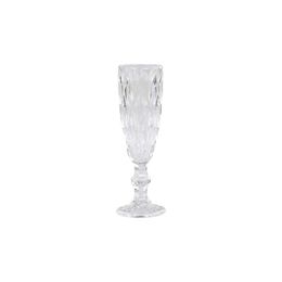 Chic Antique Champagnerglas mit Diamantenmuster H20/D6 cm, klar skandinavische Deko Online Shop