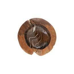 HSM Collection Obstschale Teakholz mit Epoxy &oslash; 40 x 6 cm skandinavische Deko Online Shop
