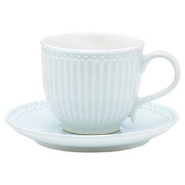 GreenGate Tasse & Untertasse Alice pale blue skandinavische Deko Online Shop