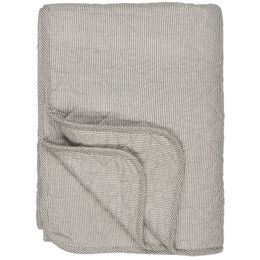 IB Laursen Quilt gestreift 180 x 130 cm, weiss/erdfarben skandinavische Deko Online Shop