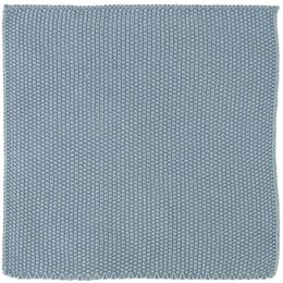 IB Laursen Sp&uuml;llappen Mynte gestrickt 25 x 25 cm, Blue Bell skandinavische Deko Online Shop