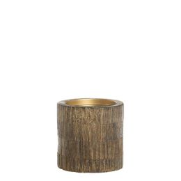 Chic Antique Kerzenst&auml;nder f&uuml;r Stumpenkerze aus Mangoholz H&ouml;he 10, &empty; 10 cm skandinavische Deko Online Shop