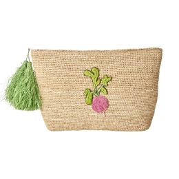 Rice Gro&szlig;e Raffia Handtasche Radieschen L:20 cm, B:30 cm, H:8 cm, Beige skandinavische Deko Online Shop