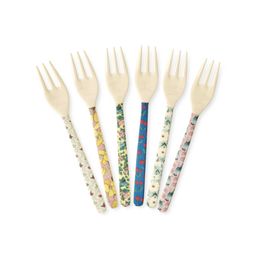 Rice Melamin Kuchengabeln Show Your True Colors 6er-Set diverse Farben skandinavische Deko Online Shop