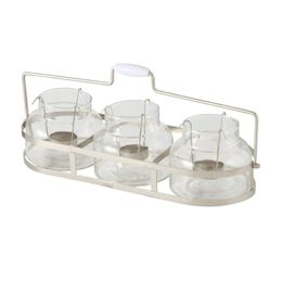 Boltze Teelichthalter Wega 41 x 14 x 11 cm, klar skandinavische Deko Online Shop