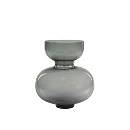 Chic Antique Glasvase gew&ouml;lbt H24,5/D21,5 cm, kohle skandinavische Deko Online Shop