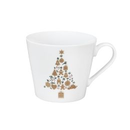 Krasilnikoff Happy Cup Tasse, Christmas Tree Gingerbread &Oslash; 10, H&ouml;he 9 cm skandinavische Deko Online Shop