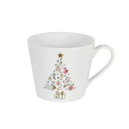 Krasilnikoff Happy Cup Tasse, Christmas Tree &Oslash; 10, H&ouml;he 9 cm skandinavische Deko Online Shop