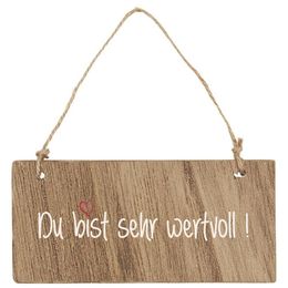IB Laursen Holzschild Du bist sehr wertvoll 15 x 6,6 cm skandinavische Deko Online Shop