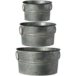 IB Laursen Pflanzt&ouml;pfe 3er Set mit Henkeln Urban Garden 15,5-21 cm skandinavische Deko Online Shop