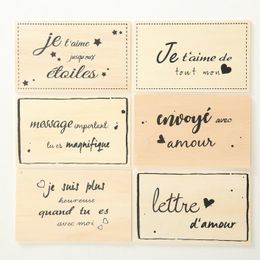 Boltze Postkarte Amour 6er Set L16/B0,5/H10 cm, natur skandinavische Deko Online Shop