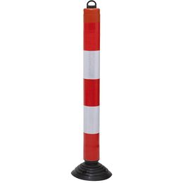 Moravia LeitPin mit &Ouml;senkappe, Modell 100-TL, H&ouml;he 1050 mm, rot-wei&szlig; reflektierend