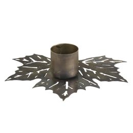 Chic Antique Kerzenst&auml;nder Blatt f&uuml;r Mini Stabkerze H2,5/L10/B9 cm, antique messing skandinavische Deko Online Shop