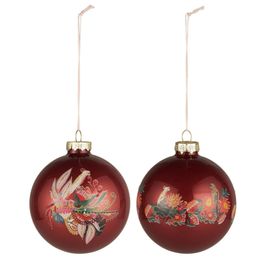 IB Laursen Weihnachtskugel 2er-Set mit Papageienmotive 8 x 8 x 8 cm skandinavische Deko Online Shop
