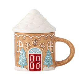 Bloomingville Ginnie Becher, Weihnachtshaus &Oslash; 9,5xH13 cm skandinavische Deko Online Shop