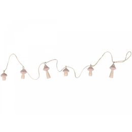 Chic Antique Ranke mit 6 Pilzen Velours L100 cm, puder skandinavische Deko Online Shop