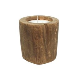 HSM Collection Baumstammkerze Teakholz &Oslash;20x20 cm skandinavische Deko Online Shop