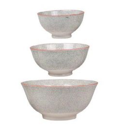 Chic Antique Lattesch&uuml;ssel mit Muster 3er Set H6,5/D15 cm, desert sage skandinavische Deko Online Shop