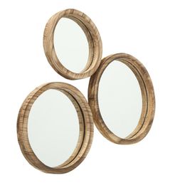 Boltze Spiegel Jones, 3er-Set Braun skandinavische Deko Online Shop