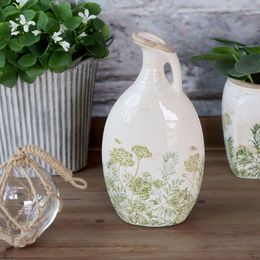 Chic Antique Laval Kanne aus Keramik im Brocante Stil 14 x 8 x 27 cm skandinavische Deko Online Shop
