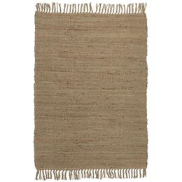 IB Laursen Bodenmatte aus Jute und Baumwolle 120 x 90 cm, braun skandinavische Deko Online Shop