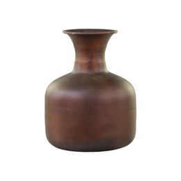 Chic Antique Alte Vase aus Aluminium &Oslash;16,5 x 20,5 cm, antik Messing skandinavische Deko Online Shop