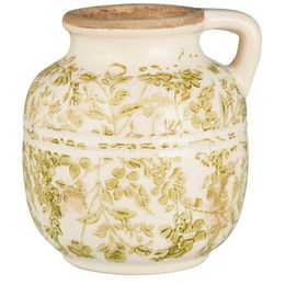 IB Laursen Blumenvase Green Blossom mit Henkel 13 x 12 x 13.5 cm skandinavische Deko Online Shop