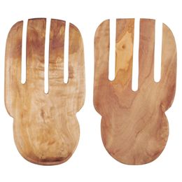 IB Laursen Salatbesteck aus Olivenholz breites Modell 9.5 x 0.5 x 17 cm skandinavische Deko Online Shop