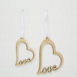 Boltze Dekoanh&auml;nger Love 2er Set 10-14 x 0,5 x 13-18 cm, gold skandinavische Deko Online Shop