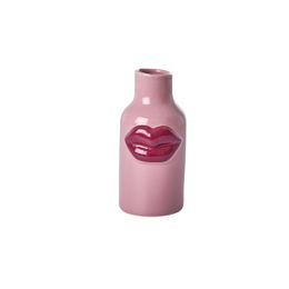 Rice Kleine Keramik Vase Lipstick H&ouml;he 14, &Oslash; 6.5 cm, Pink skandinavische Deko Online Shop