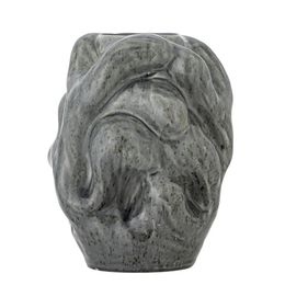 Bloomingville Vuelle Vase Grau aus Steingut &Oslash; 24,5xH30,5 cm skandinavische Deko Online Shop