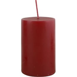 IB Laursen Stumpenkerze H&ouml;he 10,00 cm, &Oslash; 6,00 cm, dunkelrot skandinavische Deko Online Shop