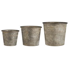 IB Laursen Metall T&ouml;pfe 3er Set Urban Garden &Oslash; 18 - 26 cm skandinavische Deko Online Shop