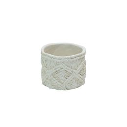 byRoom Blumentopf aus Garn 12 x 10cm, weiss skandinavische Deko Online Shop