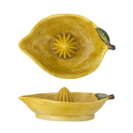 Bloomingville Limone Zitronensaftpresse aus Steingut L15,5xH5xB10,5 cm skandinavische Deko Online Shop