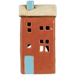 IB Laursen Teelichthaus Brighton t&uuml;rkise T&uuml;r 11.3 x 7.5 x 13.2 cm skandinavische Deko Online Shop