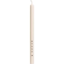 IB Laursen D&uuml;nne hohe Kerze mit Hygge Aufschrift H&ouml;he 20, &Oslash; 1.3 cm skandinavische Deko Online Shop