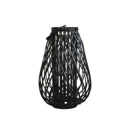 Chic Antique Laterne geflochten schwarz H60/&Oslash;40 cm, schwarz skandinavische Deko Online Shop