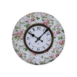 Chic Antique Wanduhr Flower Power &empty; 34 cm skandinavische Deko Online Shop