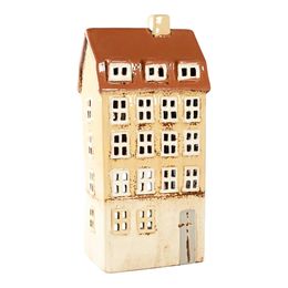 Det Gamle Apotek Lichthaus Keramikhaus Strandh&uuml;tte beige &Oslash; 7,5 cm, H&ouml;he 14 cm skandinavische Deko Online Shop
