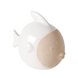 Boltze Deko Figur Shelby Fisch 15 x 9 x 13 cm, beige, wei&szlig; skandinavische Deko Online Shop