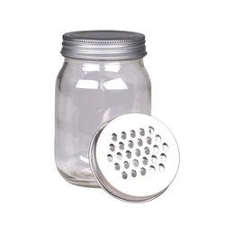 Chic Antique K&uuml;chenreibe mit extra Deckel H13/&Oslash;7 cm, silber skandinavische Deko Online Shop