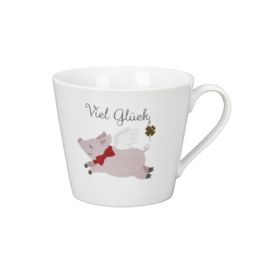 Krasilnikoff Happy Cup Tasse Viel Gl&uuml;ck 9 cm, &Oslash; 10 cm skandinavische Deko Online Shop